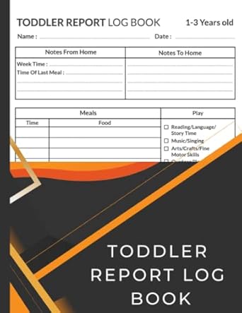 Amazon.com: toddler report log book | toddler daily log book | 8.5 " x ...
