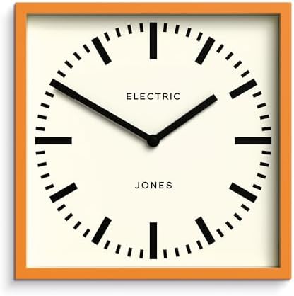 Amazon.com: JONES CLOCKS® Pulsar Wall Clock | Retro Rounded Square ...