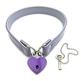 ・ブランド:Succuba・製造元:Intimate Lover・❤️ 素材: パープルPUレザー&amp;ベルベットネックレスチョーカーカラー、パープルハート南京錠、頑丈で無毒。・❤️ サイズ: 長さ14インチ、16インチ、18インチ、幅...