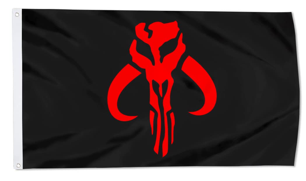 Amazon.com : Mandalorian flag banner 3x5ft (Black+Red) : Patio, Lawn ...