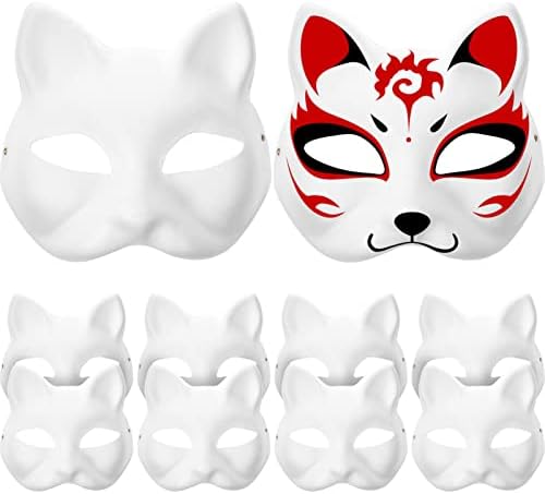 Amazon.com: TOYANDONA Therian Mask, DIY Paintable Blank Masks, White ...