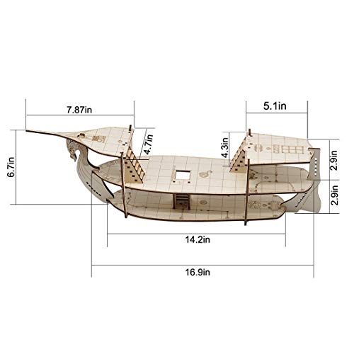 Tabletop RPG 3-Level Ship Battle Terrain, Viking Longship, 2PCS Row ...