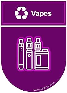 Vape Recycling Sticker - Easy Peel, Self-Adhesive Vinyl, 18 cm x 25 cm ...