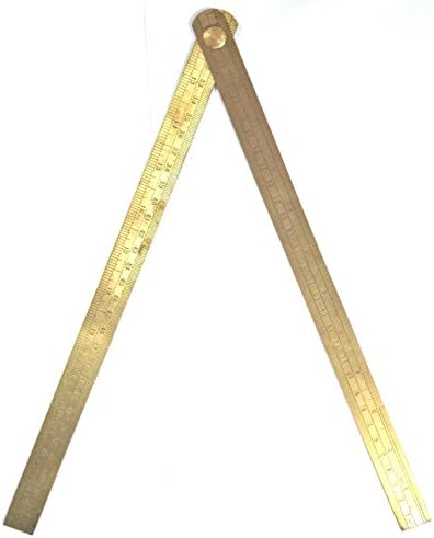 Jet LOVELY Omega Brass Folding Scale Ruler Size 12 to 24 Inch and 1 ...