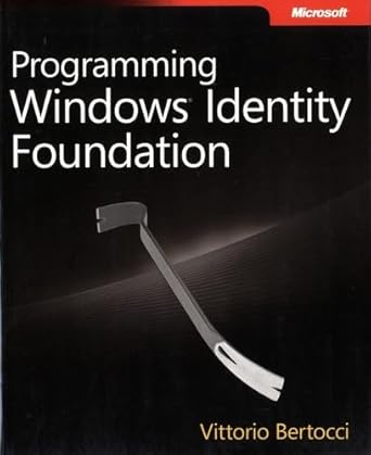 Buy Programming Windows Identity Foundation Book Online at Low Prices ...