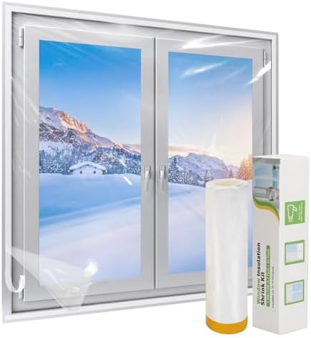Augblinds Window Insulation Kit, Plastic Window Covering 62 Inch Wide × ...