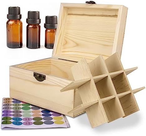 Amazon.com: Essential Oil Storage Box High Capacity Wooden Essential ...