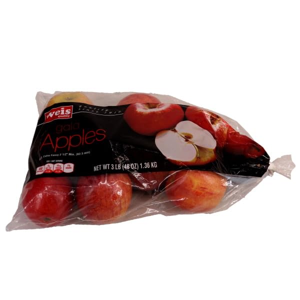 Amazon.com: Weis Fresh From The Field, Gala Apples 3 Pound Bag, 48 ...