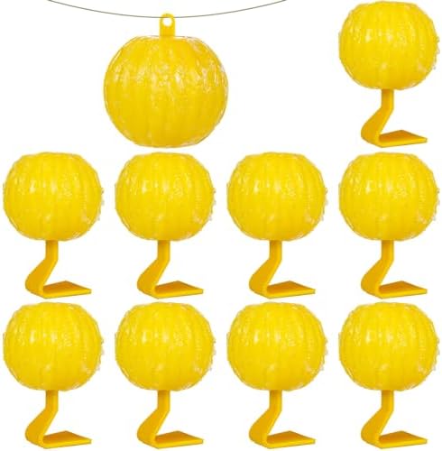 Amazon.com : Qualirey 10 Set Sticky Fruit Fly Trap Balls Yellow ...