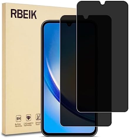 Amazon.com: RBEIK 2PACK 9H Hardness Anti-Spy Tempered Glass Privacy ...