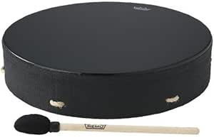 REMO World Percussion Buffalo E1-1316-BE 16" Drum Black Earth : Amazon ...