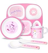 Amazon.com: 5-Piece Kids Melamine Dinnerware Set – Plate, Bowl, Cup ...