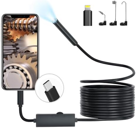 Picache 1920P Type-C Endoscope Inspection Camera With Light, 7.9mm IP68 ...