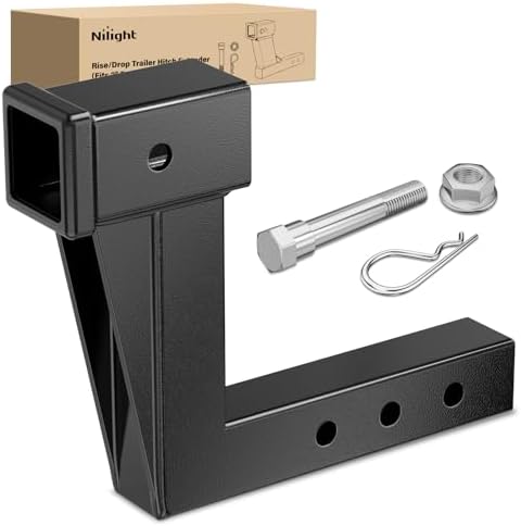 Amazon.com: Nilight Trailer Hitch Extension Riser for 2 Inch Receiver ...
