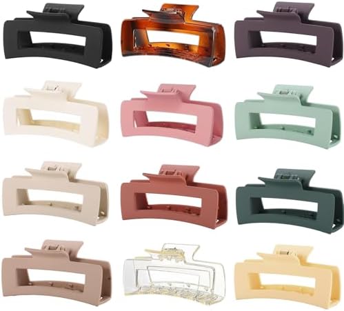 Amazon.com: PACK OF 8 HAIR CLIPS FOR WOMEN - Large Hair Claws for Thick ...