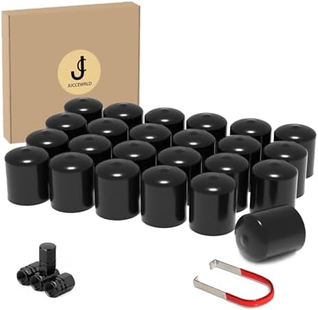 Amazon.com: JUCCEWRLD 24PCS Lug Nut Covers - Universal 21-23mm Wheel ...