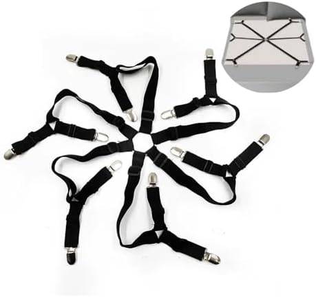 Amazon.com: Elastic Sheet Fasteners for Staying Bedsheet Flat ...