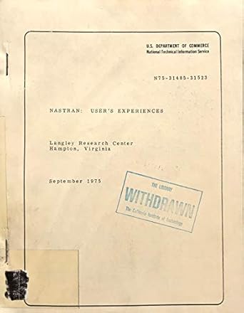 NASTRAN: Users' Experiences: NASA Langley Research Center, Deene J ...