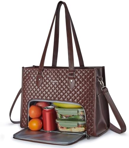 Amazon.com: MATEIN Laptop Tote Bag with Insulated Lunch Compartment, 15 ...