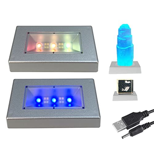 Amazon.com: SYWAN 2Pcs LED Light Base Rectangle Display Stand, LED ...