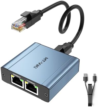 Amazon.com: AILVLVNG Ethernet Splitter 1 to 2 1000Mbps Internet Cable ...