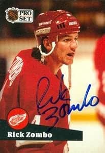 Rick Zombo autographed Hockey Card (Detroit Red Wings) 1991 Pro Set #64 ...