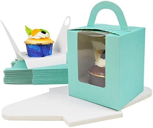 KEYIDO 30 Pcs Individual Cupcake Boxes Gradient Single Cupcake Boxes 1 ...
