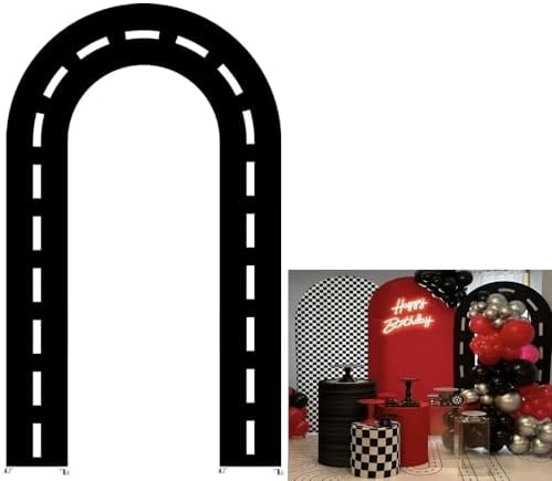 Amazon.com : KONPON Black Racing Car Road U-Shaped Arched Fabric ...