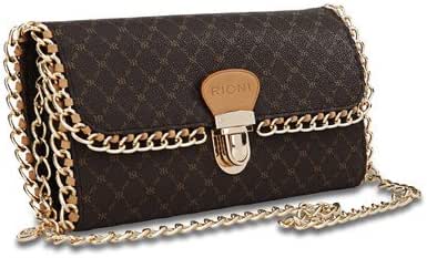 Signature Chained Clutch Color: Brown: Handbags: Amazon.com