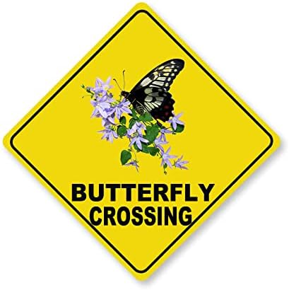 Amazon.com : CROSSWALKS Butterfly Garden 12" X 12" Aluminum Sign (X252 ...