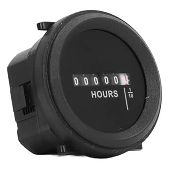 gernie Round Hour Meter, DC 6-80V 0.3W High Accuracy Snap in Quartz ...