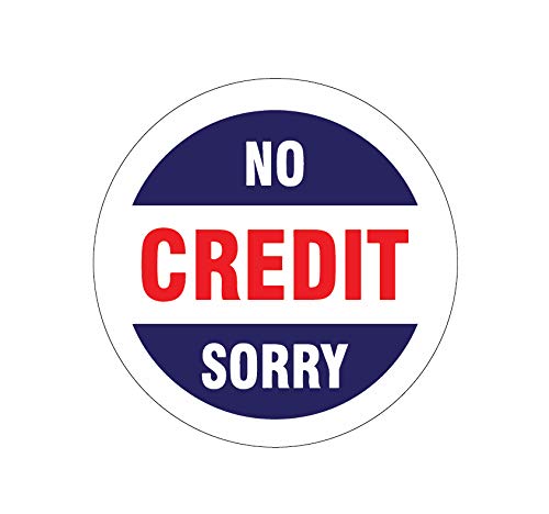 SIGN EVER™ No Credit Sorry Sign Stickers Shop Mall Commercial Signage ...