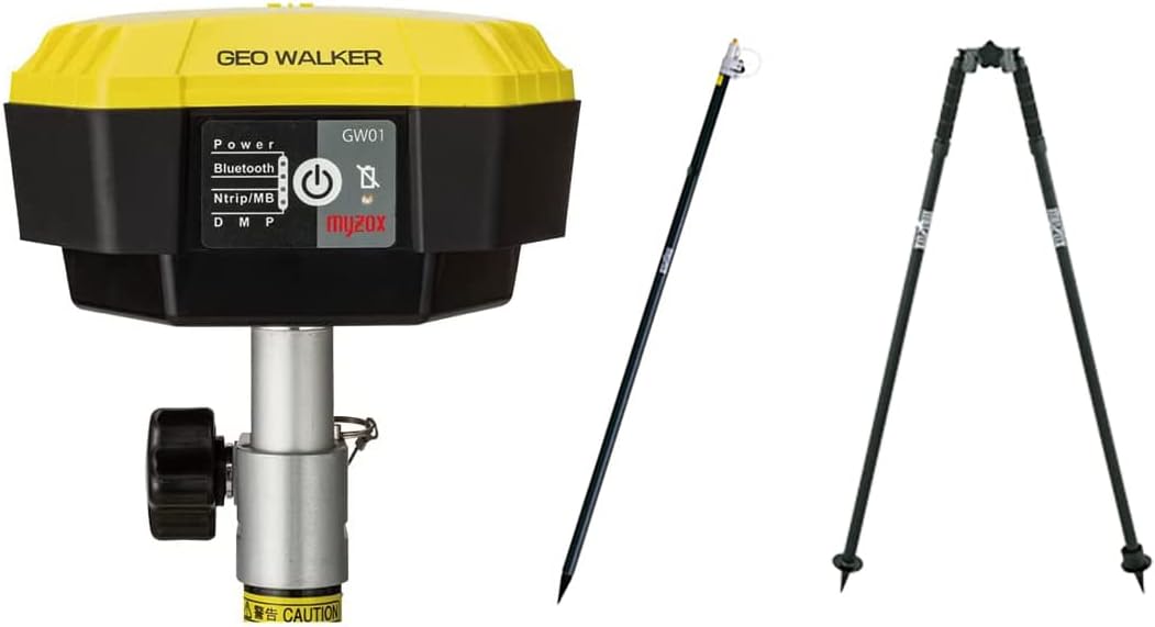 Amazon.co.jp: [セット品]MYZOX マイゾックス 3点セット（2周波 RTK-GNSS受信機 GW01 GEO WALKER ジオ ウォーカー ・RTK ポール・バイポッド ...