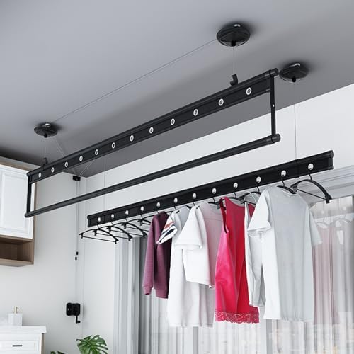 Amazon.com: ZGGJZKV Ceiling Mounted Drying Clothes Rack, Balcony Hand ...
