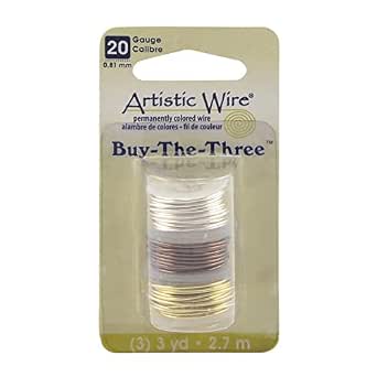 Amazon.com: BuyThe3 Artistic Wire - 20 Gauge / .81 mm Colored Copper ...