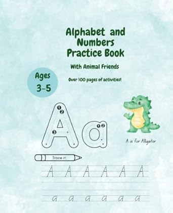 Amazon.com: Alphabet and numbers practice book with animal friends: For ...