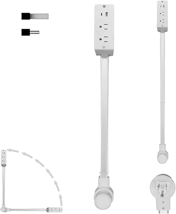 Amazon.com: Rotating and Extendable Outlet Features USB-A, USB-C, and 2 ...