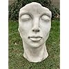 OLOMA Female face figurine Concrete visage sculpture Stone woman face ...