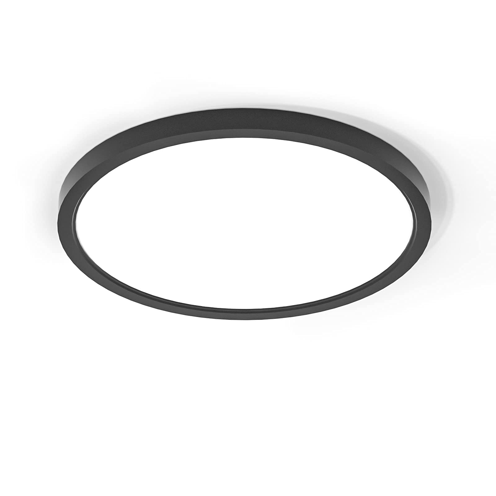 Taloya Low Profile LED Ceiling Light Fixture,180W Equiv. Black Flush ...