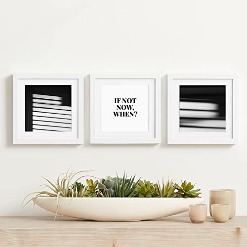 VUVUZULA Square Picture Frames 10×10 Inch White Photo Frame with Mount ...