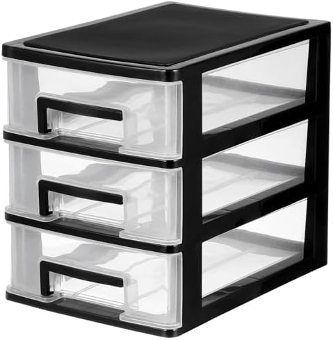 Amazon.com: Gatuida Plastic Storage Drawers, Clear Desktop Drawer ...