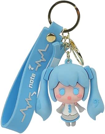 Anime-Inspired Vocaloid Fans Anime Girl 3D Rubber Keychain with Long ...