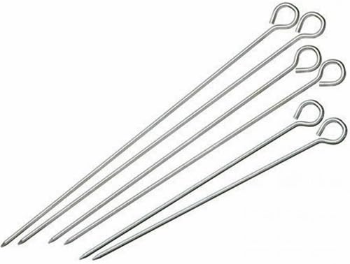 VJR 13 Inch Stainless Steel Skewer Square Rod with Wood Handle (Set of ...