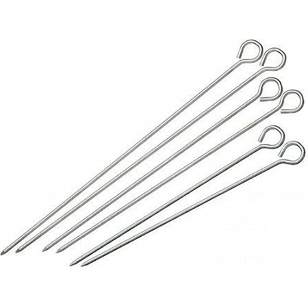 Dynore Stainless Steel 12 Inch Barbeque Rods- Set of 6 : Amazon.in ...