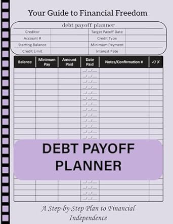 Debt Payoff Planner: Simple Tracker and Log Book for Managing Finances ...
