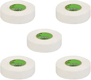 Renfrew Pro White Cloth Hockey Tape, 5 Rolls (1'' x 18m), Grips & Tapes ...