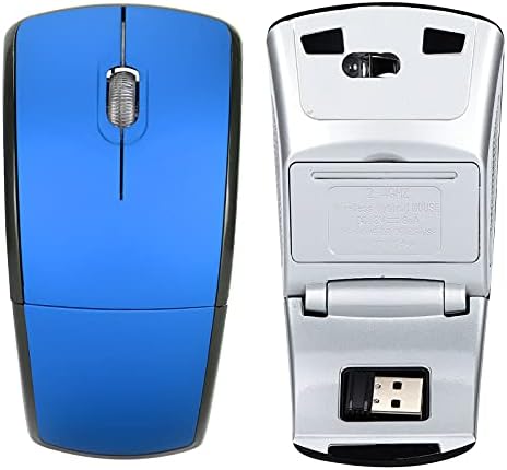 Folding Mouse, 2.4G Arc Mouse with USB Receiver, 1600DPI Adjustable ...