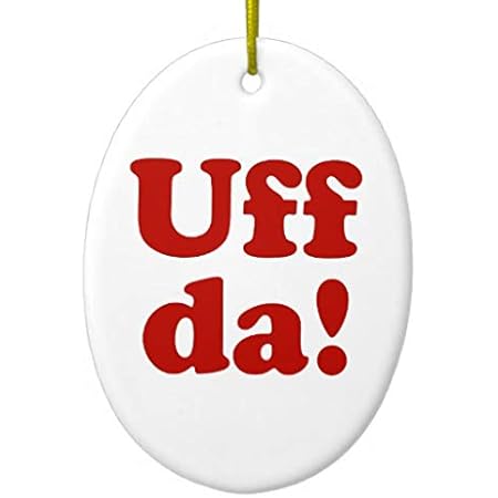 Amazon.com: Uff Da Norwegian Expression Ceramic Christmas Tree ...