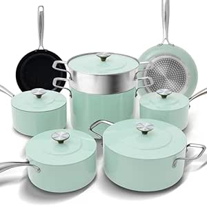 Amazon.com: Nuwave Lux 13pc Forged Lightweight Cookware Set PFAS Free ...