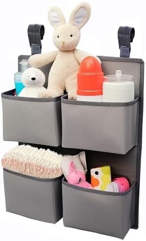 Amazon.com: mDesign Fabric Baby Nursery Hanging Organizers for Over the ...